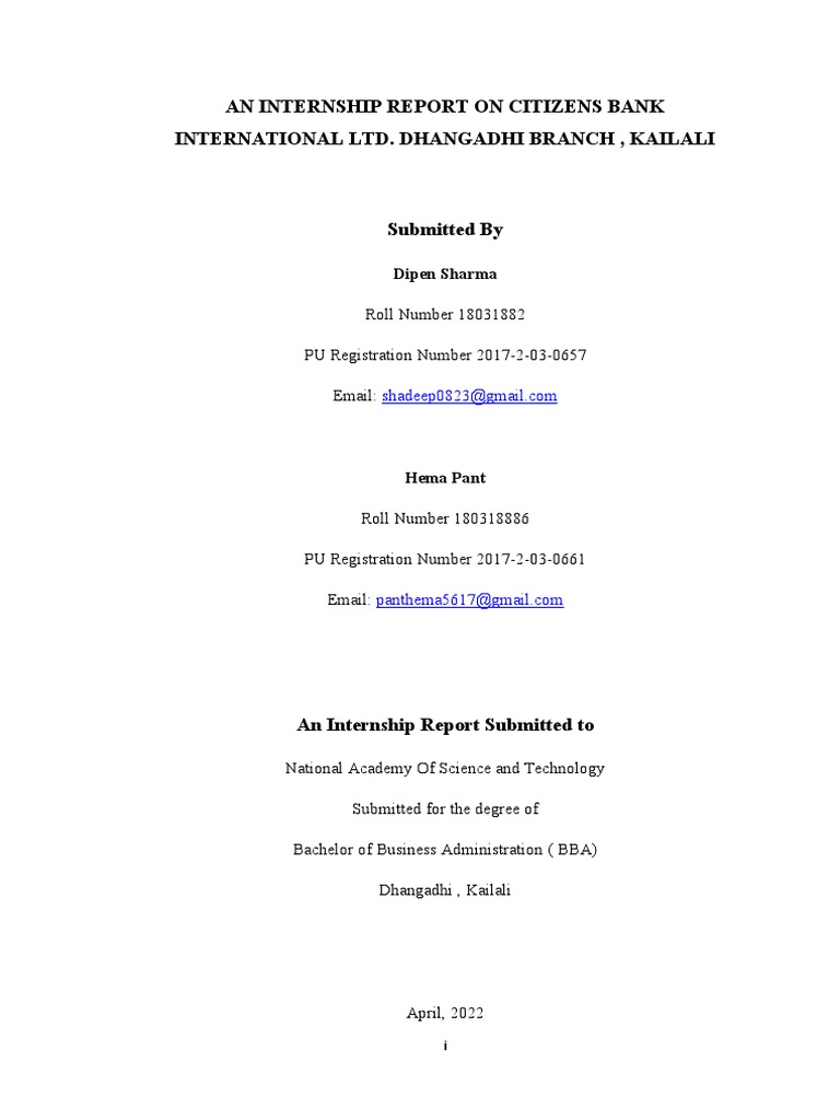 Declaration of Internship Report | PDF | Debit Card | Banks