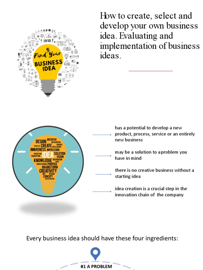 Generating and Evaluating Business Ideas | PDF | Brainstorming | Cost–Benefit Analysis