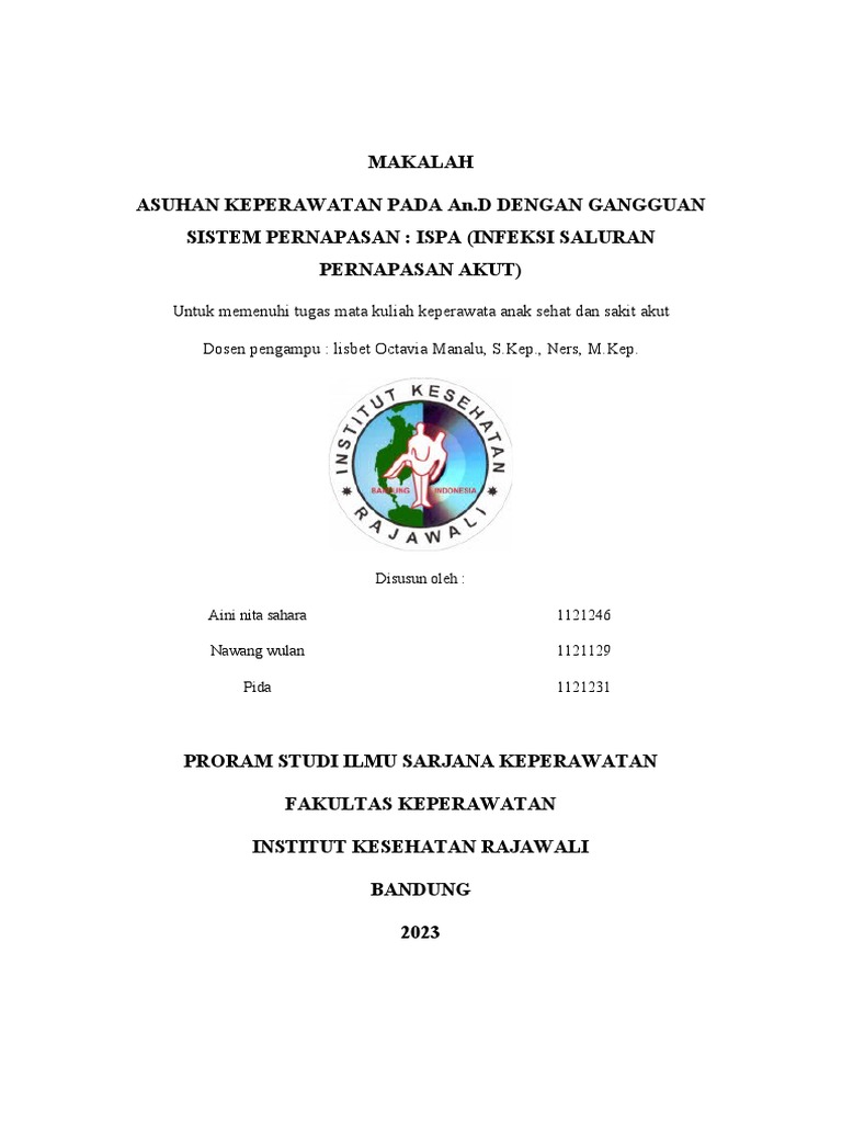 Asuhan Keperawatan ISPA pada Anak | PDF | Pengembangan Diri | Kesehatan ...