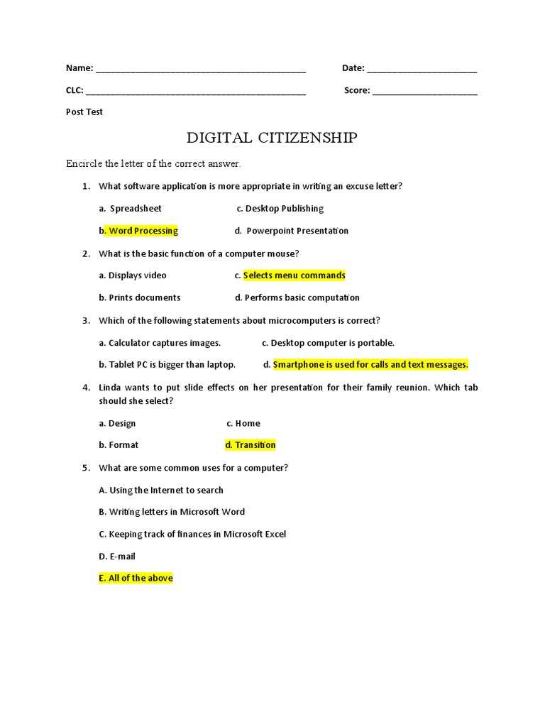 For Portfolio LS6 Digital Citizenship | PDF | Microsoft Word | Microsoft Excel