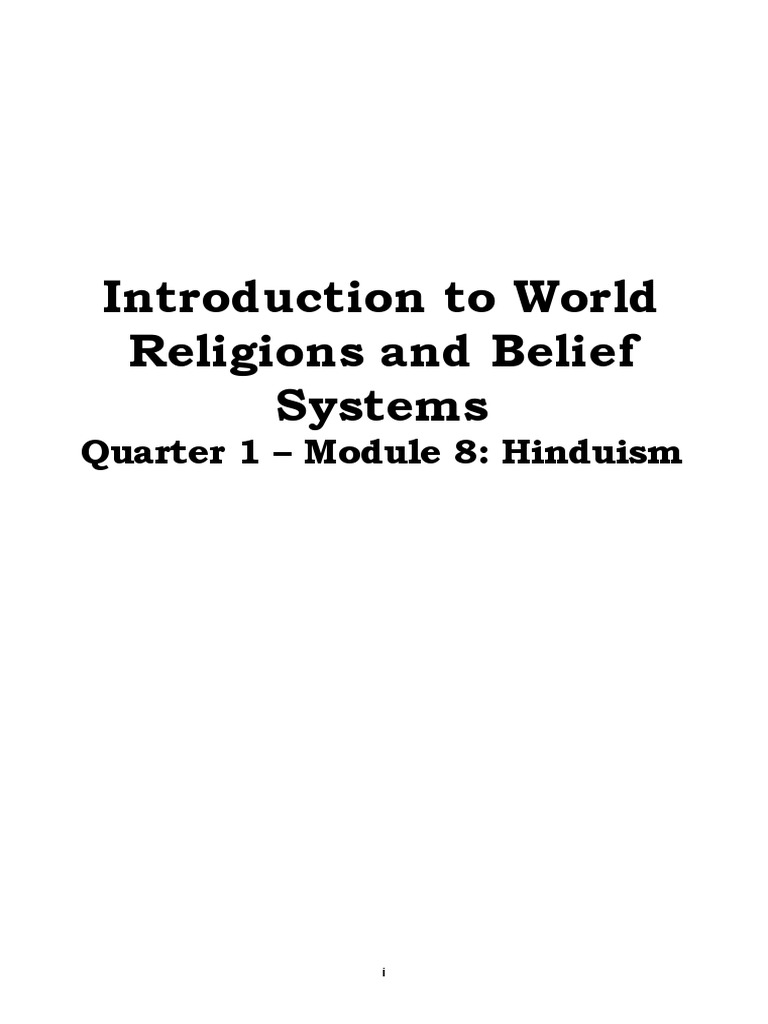 Lesson 08 - Introduction To World Religions | PDF | Moksha | Vedas