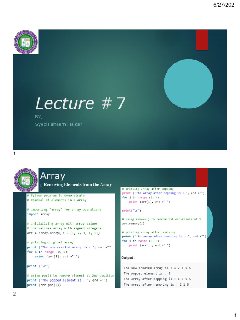 Game Development Using Python - Lecture#7 | PDF Game Development Using Python - Lecture#7 | PDF