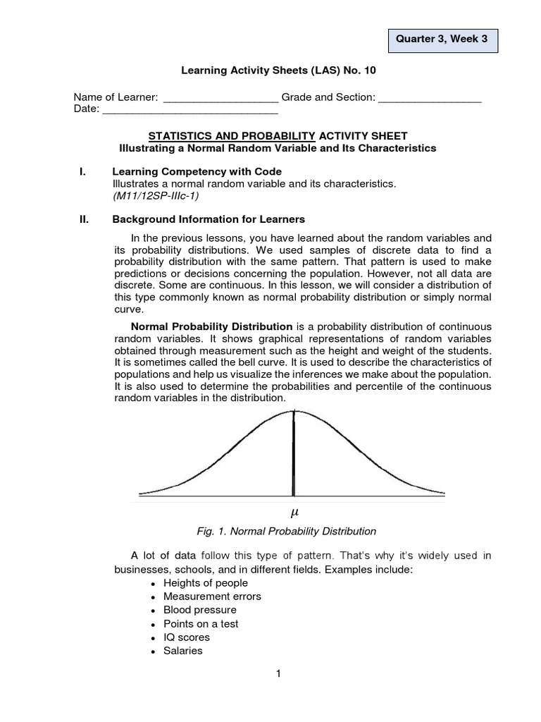 Illustrating the Characteristics of the Normal Distribution Through ...