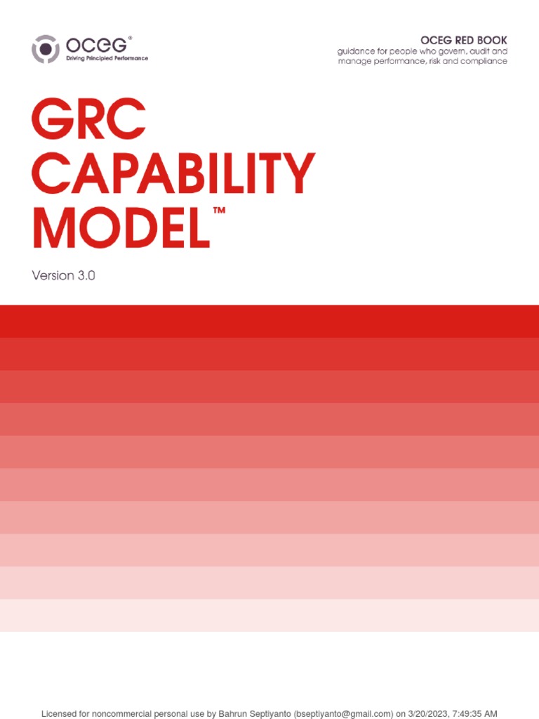 OCEG GRC Capability Model v3 2015 Dec | PDF | Internal Audit | Risk