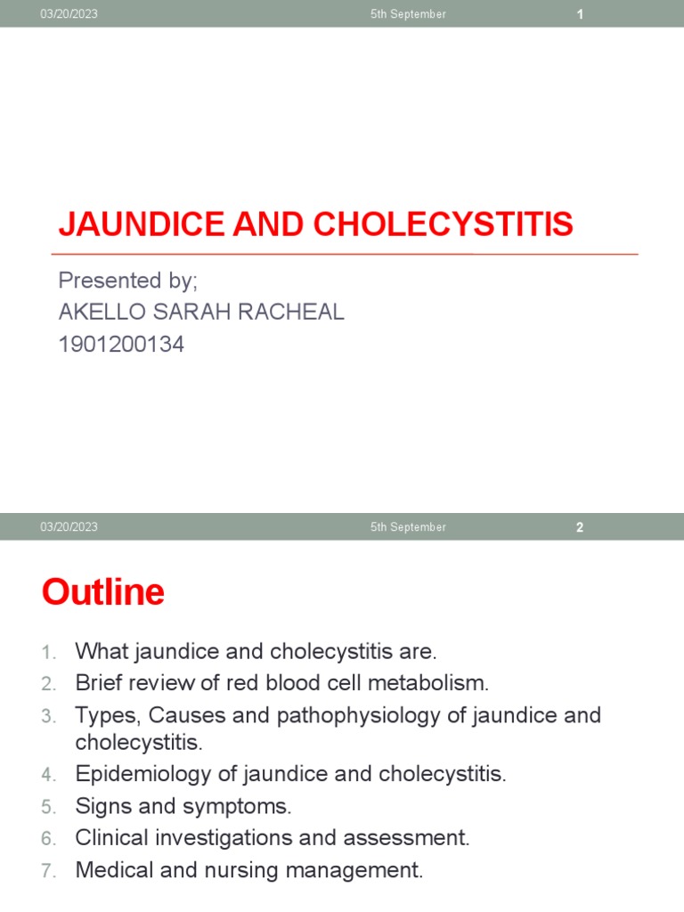 JAUNDICE and CHOLECYSTITIS | PDF | Gallbladder | Liver