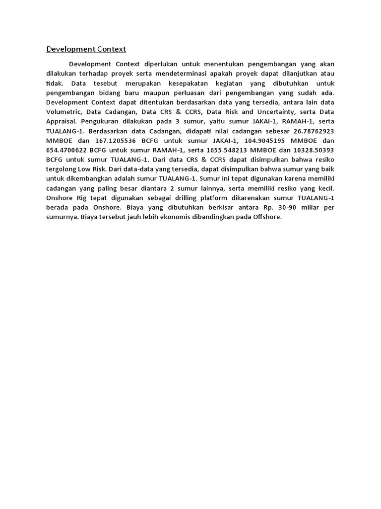 Development Context & Depletion Plan | PDF