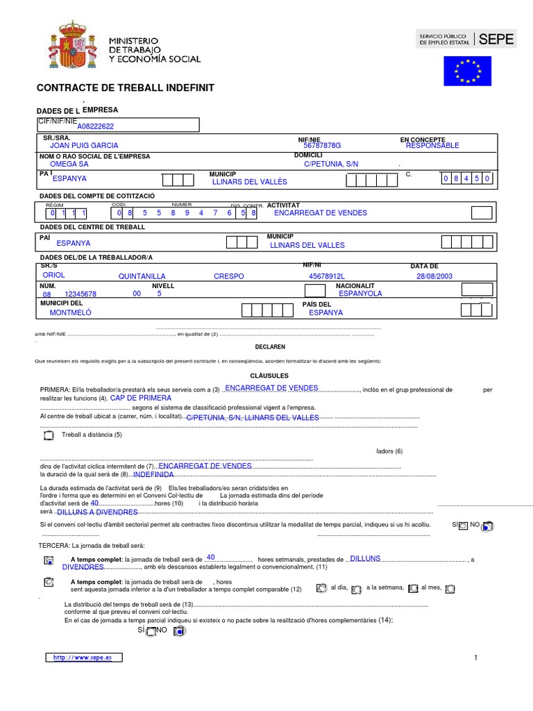 Contracte Indefinit | PDF