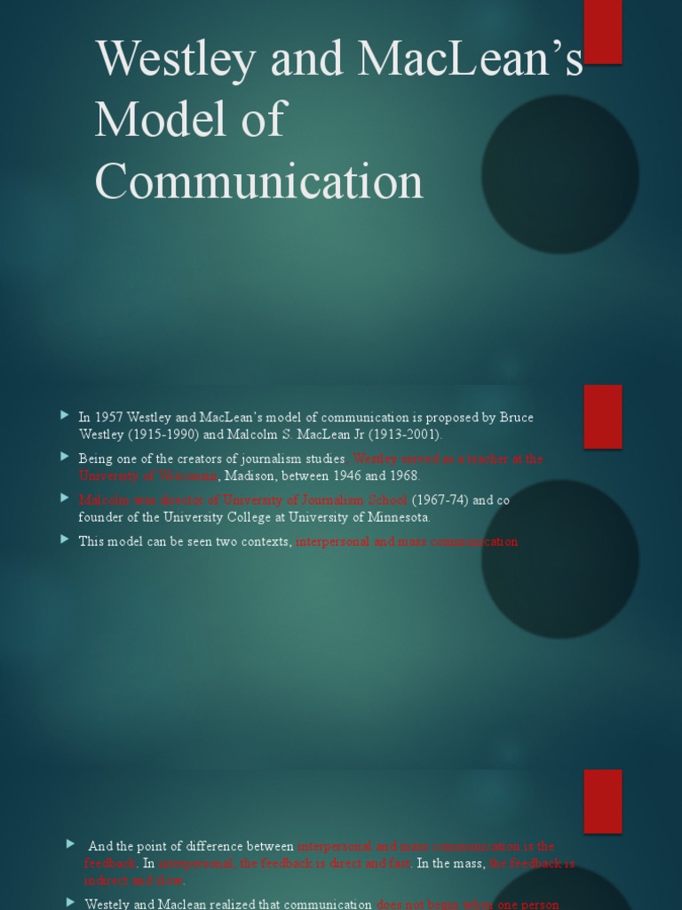 Westley and MacLean's Model of Communication | PDF | Communication | News