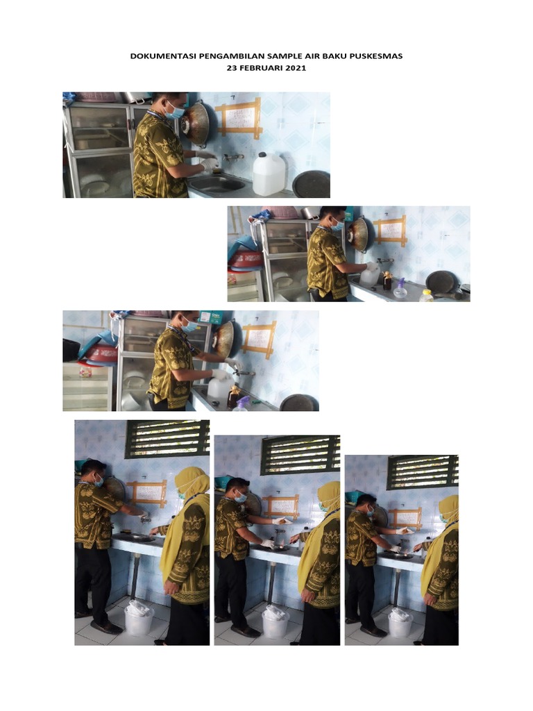 DOKUMENTASI PENGAMBILAN SAMPLE AIR BAKU PUSKESMAS | PDF