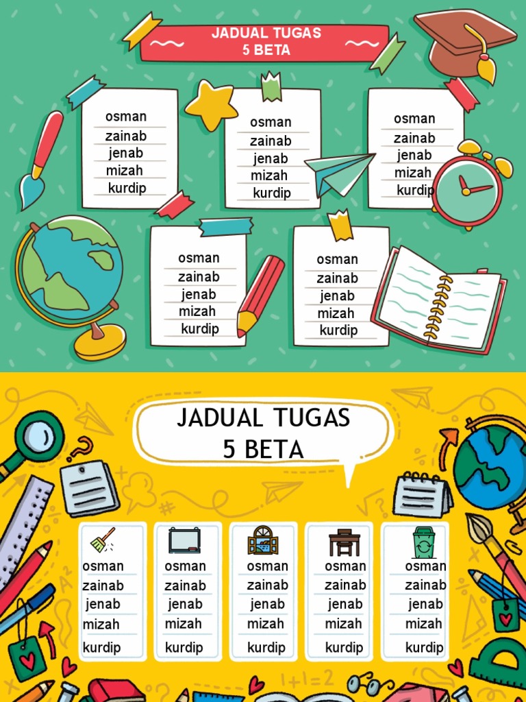 Jadual Tugas Kelas | PDF