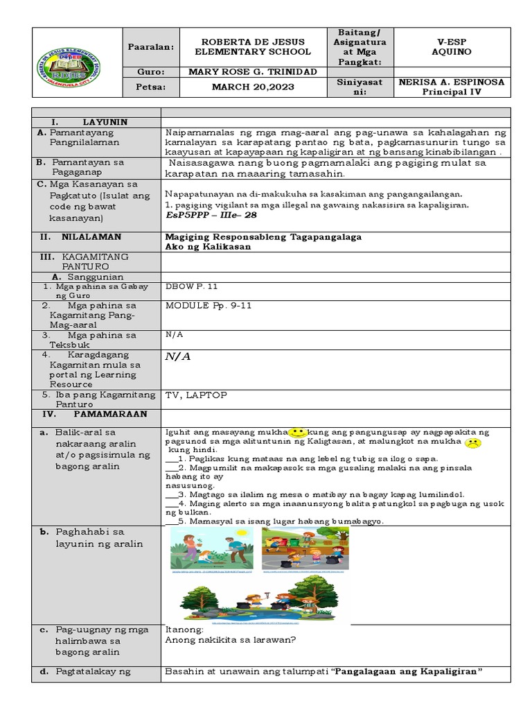 DLP Esp q3 Week 4 Day 5 March 20 | PDF