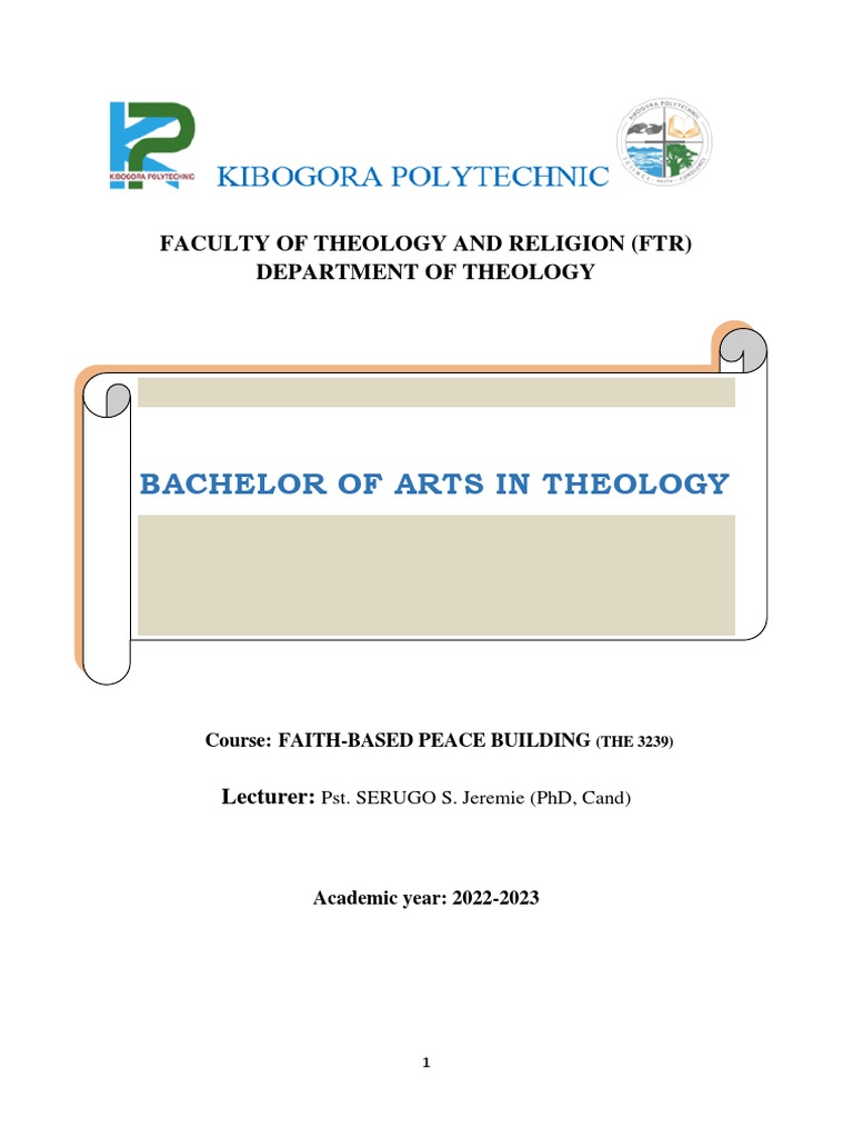 Faith Based Peace Building (Course) 1 PDF | PDF | Peacebuilding | Violence