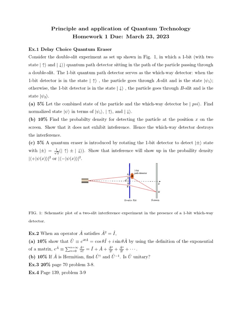 hw2023 1 | PDF | Applied And Interdisciplinary Physics | Applied ...