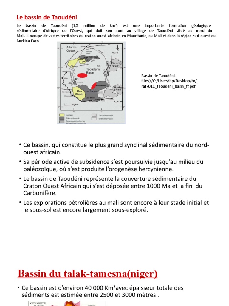 Bassin de Taoudéni : géologie et exploration | PDF | Ghana | Côte d'Ivoire