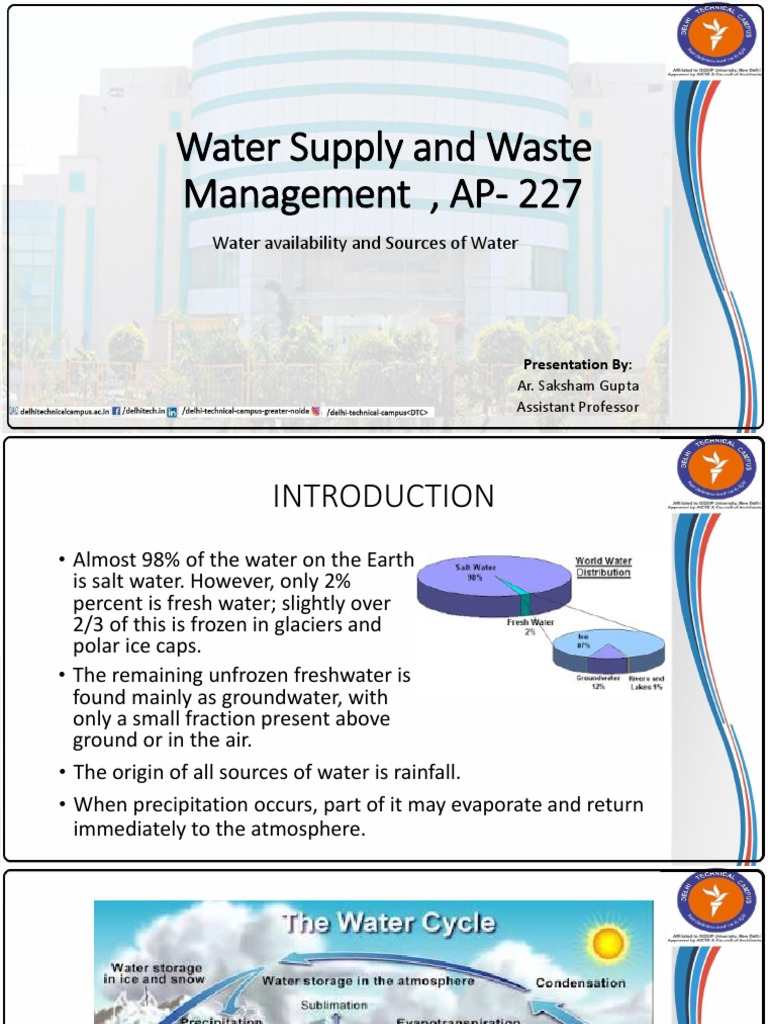 Sources of Water | PDF | Groundwater | Water
