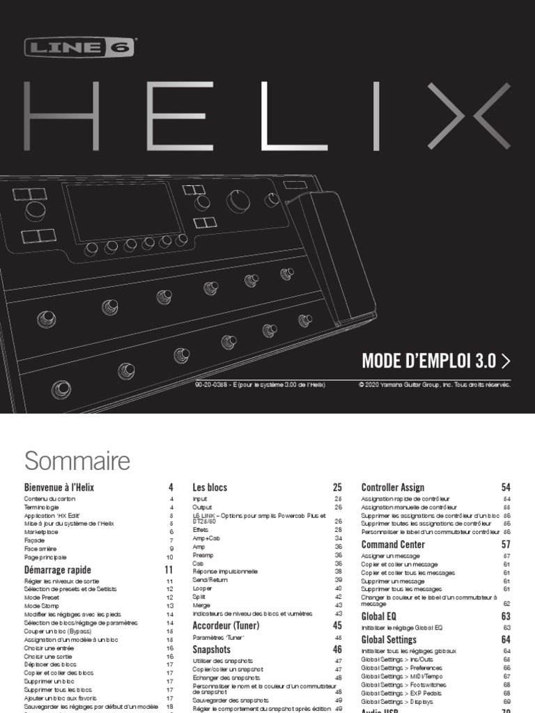 Helix 3.0 Owner's Manual - Rev E - French | PDF | USB | Apple Inc.