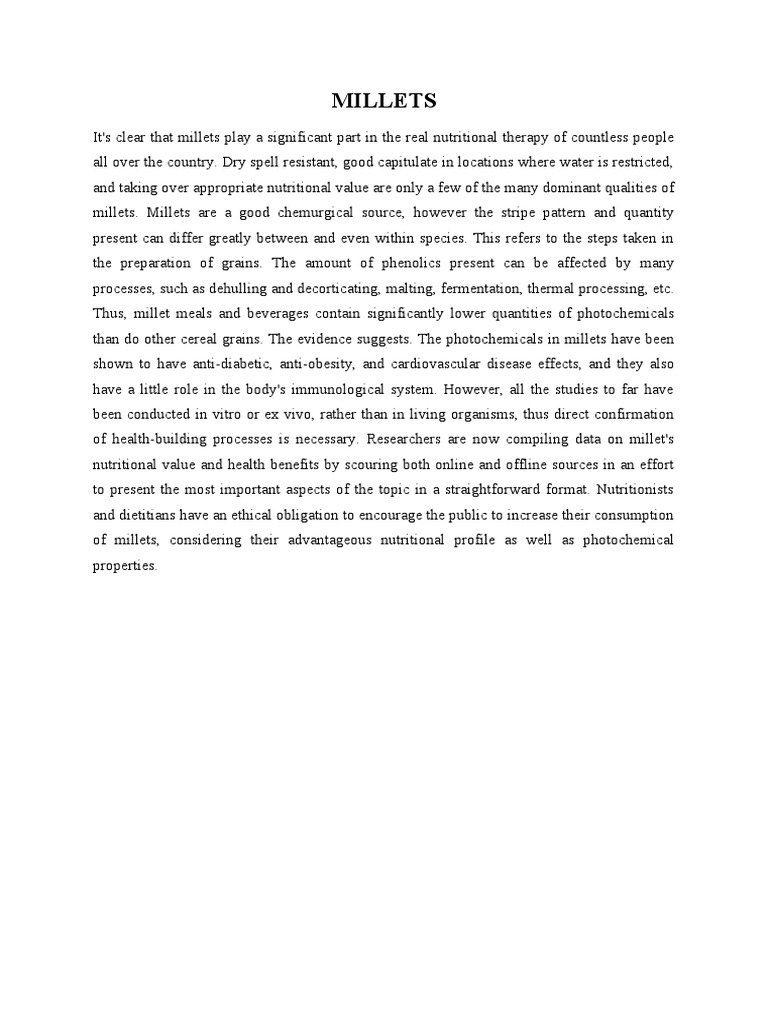 Millets Pdf