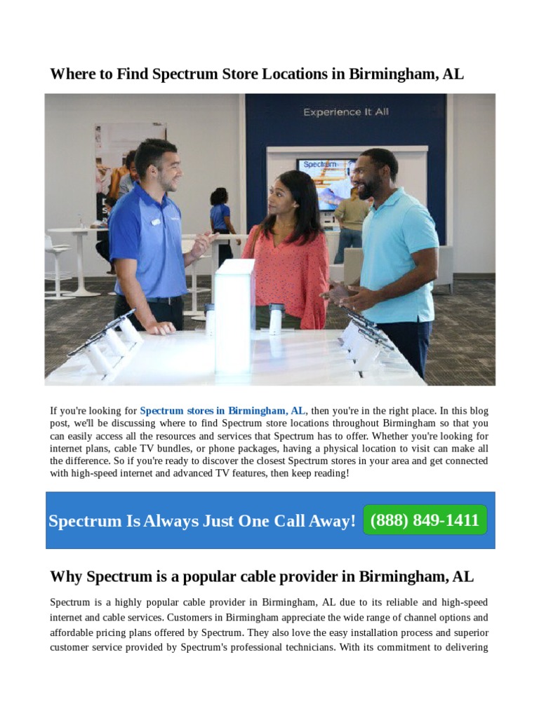 Spectrum Store Locations in Birmingham, AL | PDF | Internet | Cable ...