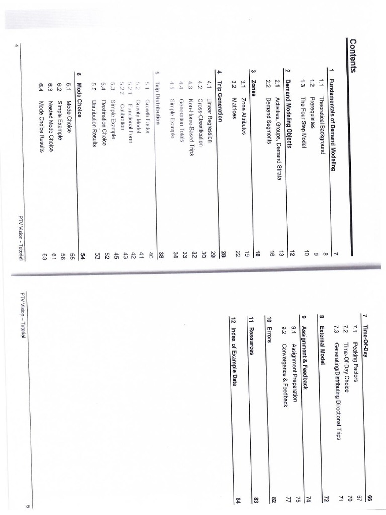 Manual VISUM - 4 Step Modelling PDF | PDF