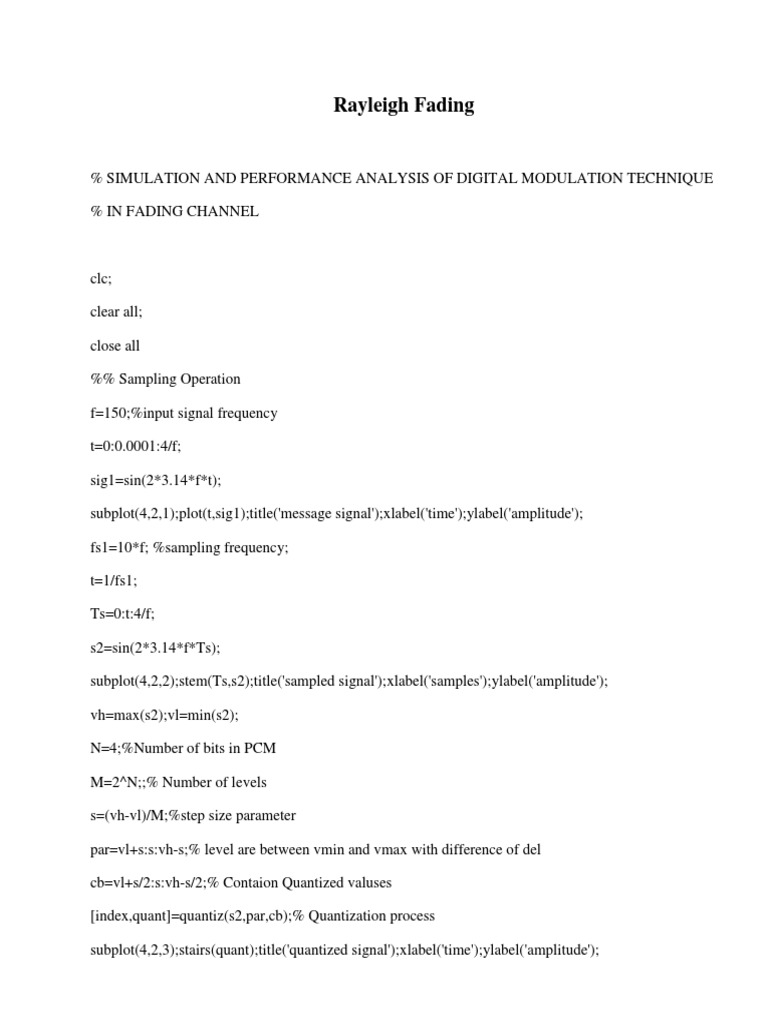 Rayleigh Fading PDF | PDF | Computing | Information And Communications Technology