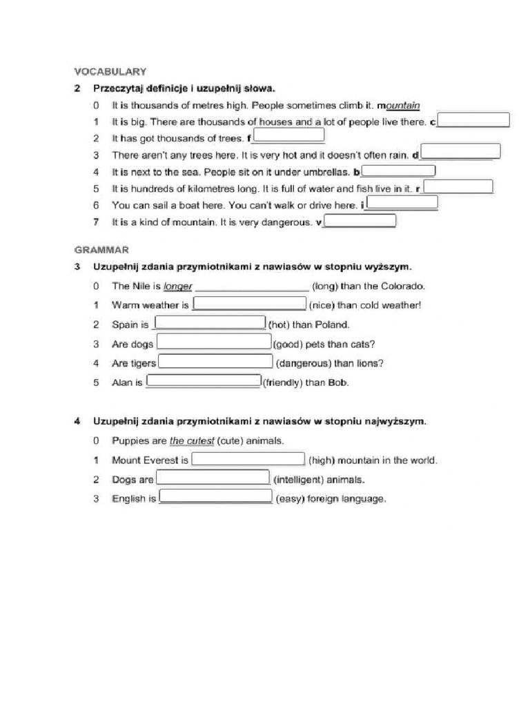 English Class klASA 5 UNIT 4 | PDF
