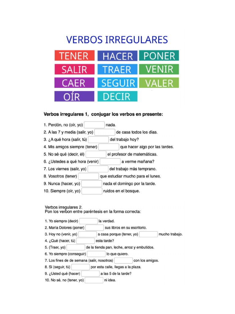 Verbos Irregulares | PDF
