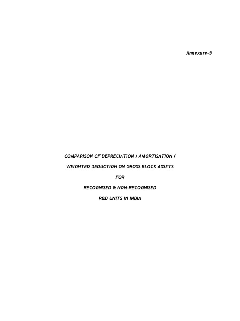 Annexure-5 (Benefits (A) ) | PDF | Tax Deduction | Depreciation