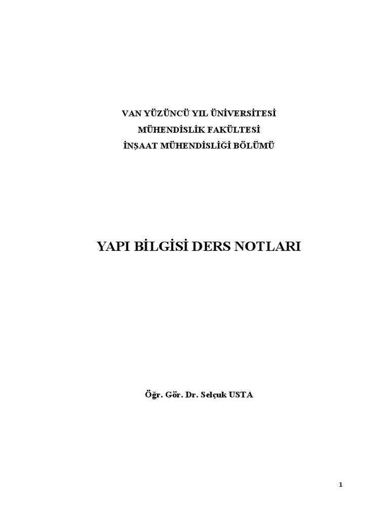 Yapi Bi̇lgi̇si̇ PDF | PDF