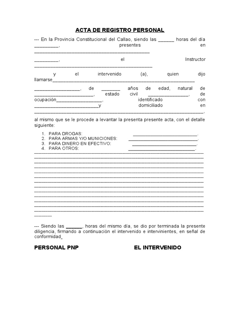 Modelo de Actas | PDF