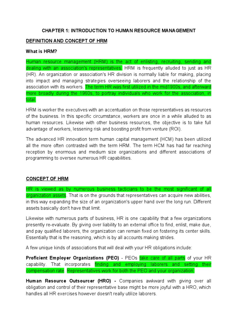 Human Resource Chapter 1-3 | PDF | Human Resource Management | Recruitment