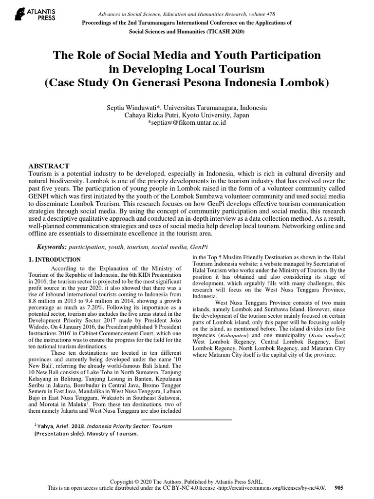The Role of Social Media and Youth Participation in Developing Local ... The Role of Social Media and Youth Participation in Developing Local ...