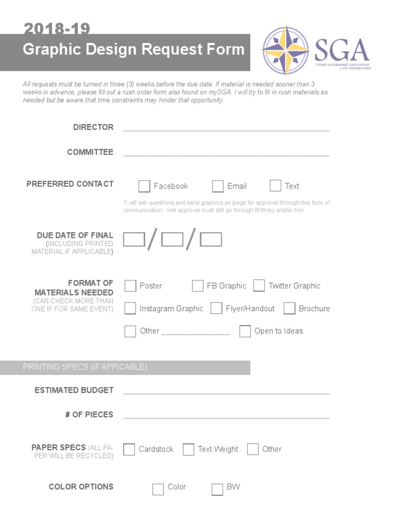 Graphic Design Request Form Template | PDF | Career & Growth | Business