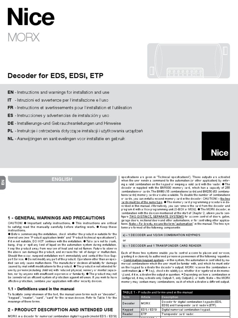 Decoder For EDS, EDSI, ETP | PDF | Password | Automation
