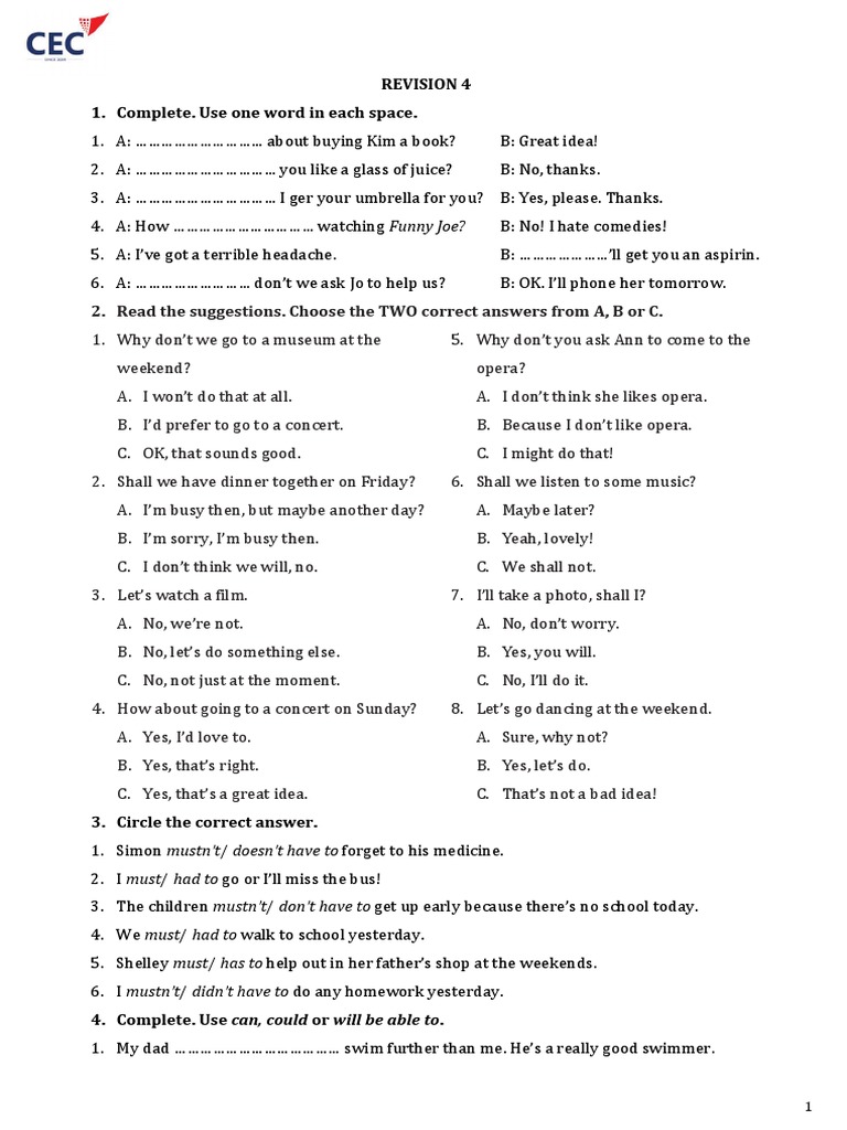 English Grammar and Vocabulary Exercises | PDF