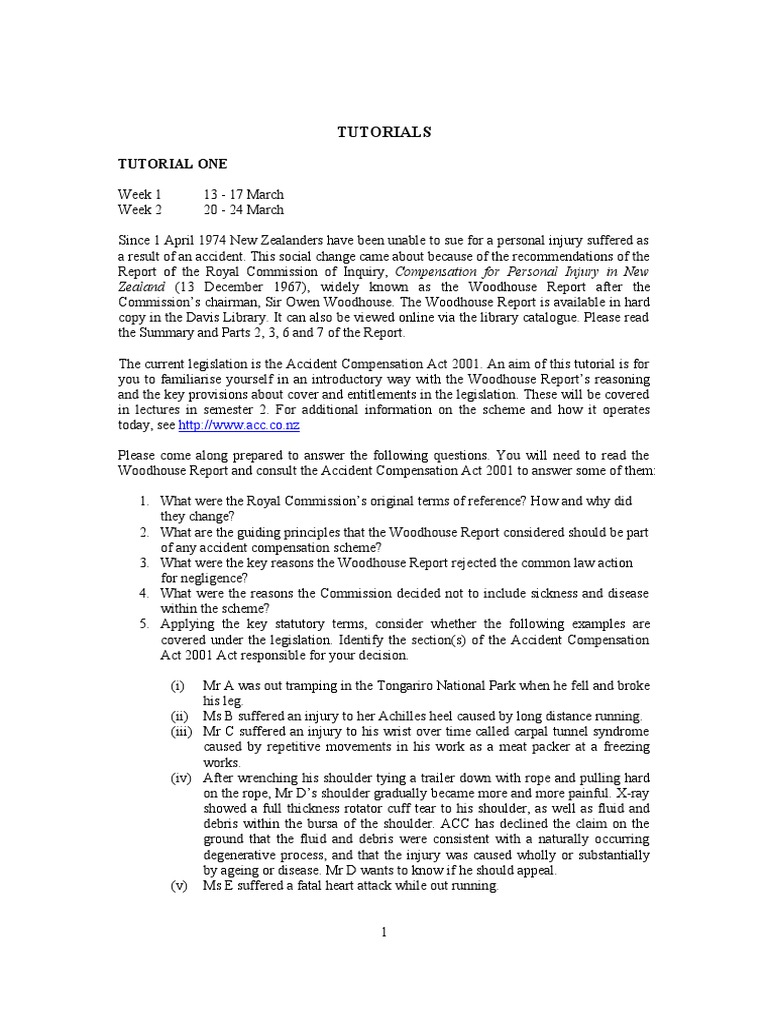 Torts Tutorial 1 | PDF | Tort | Damages Torts Tutorial 1 | PDF | Tort | Damages