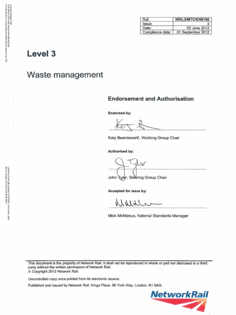 NR L3 MTC EN0100 Waste Management | PDF