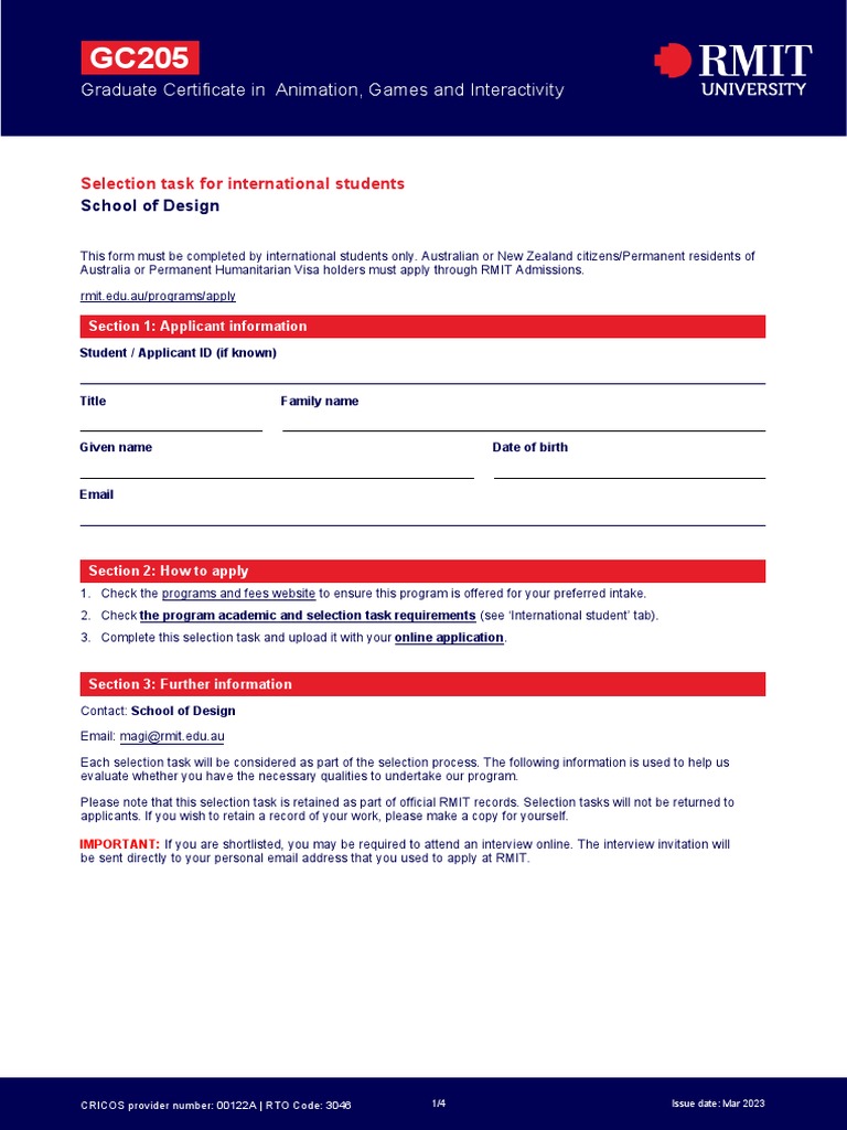 RMIT Graduate Certificate Application Guide | PDF | Internet Privacy | Privacy