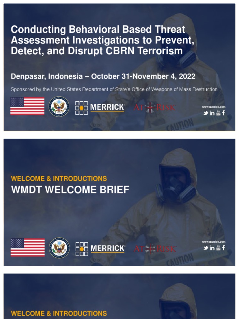 Module 1 - WMDT BTAM SEA - 2022 | PDF | Weapons Of Mass Destruction | Chemical Warfare