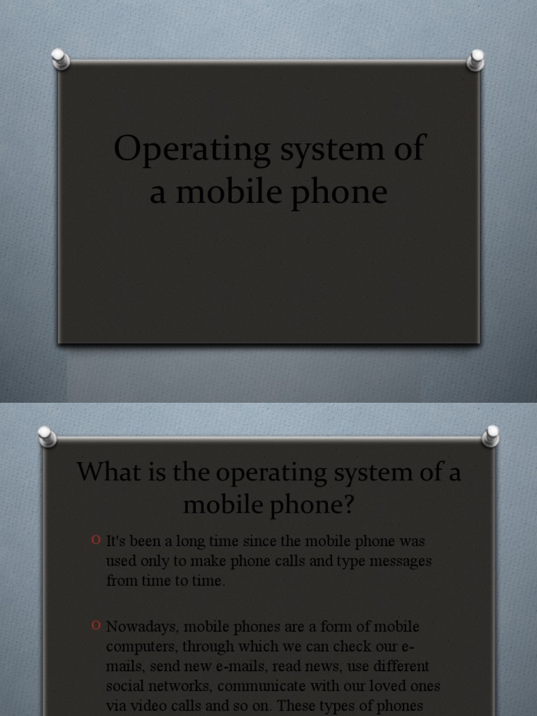 Operating System of A Mobile Phone | PDF | Ios | Operating System