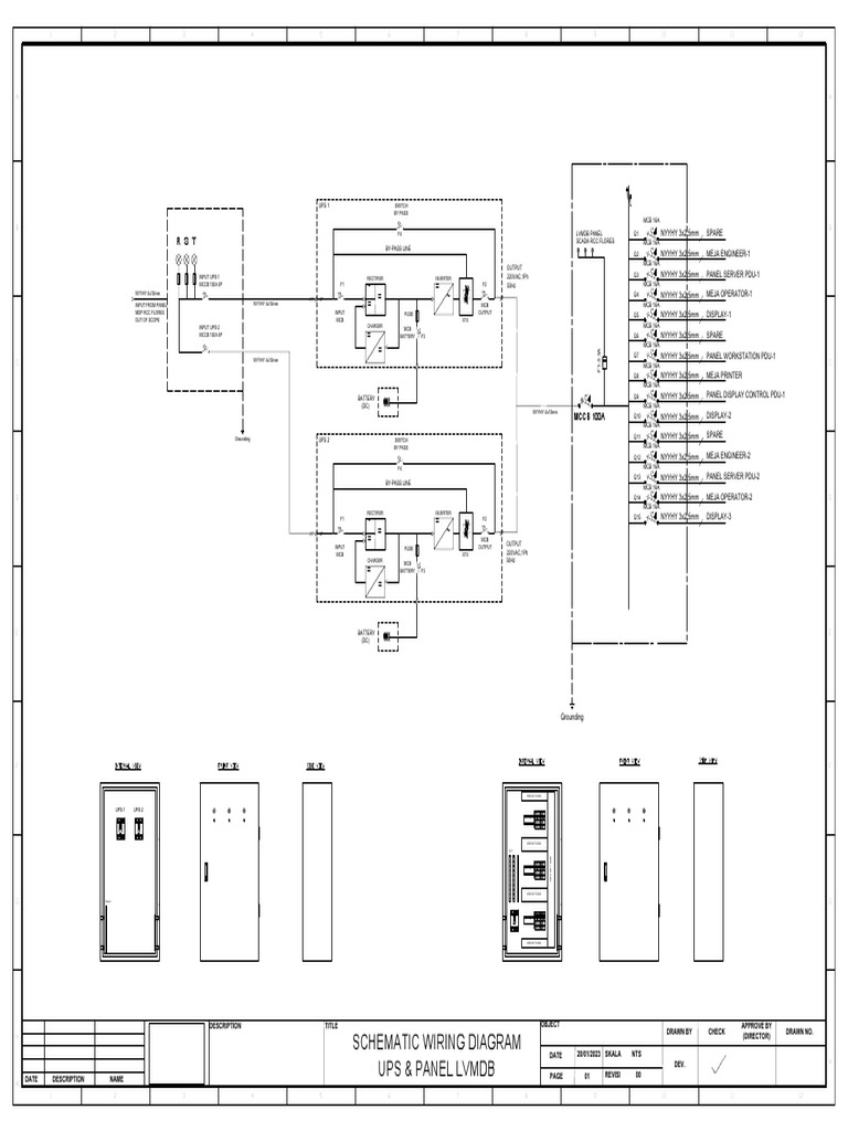 UPS Wiring and Panel Schematic Diagram | PDF | Power Engineering ...