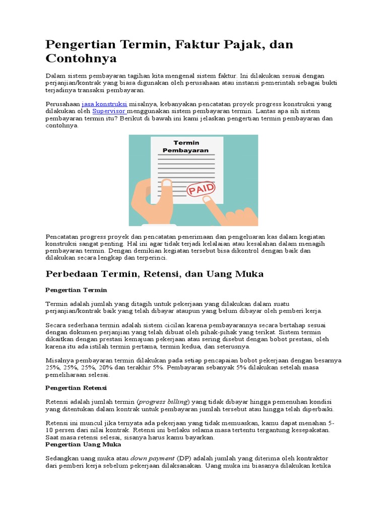 Pengertian Termin | PDF