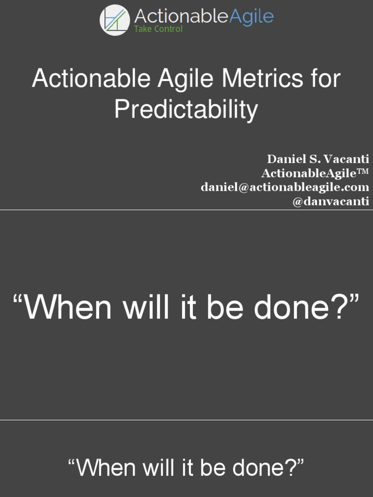 ActionableAgile Metrics For Predictability Lean Coffee Vienna | PDF ...