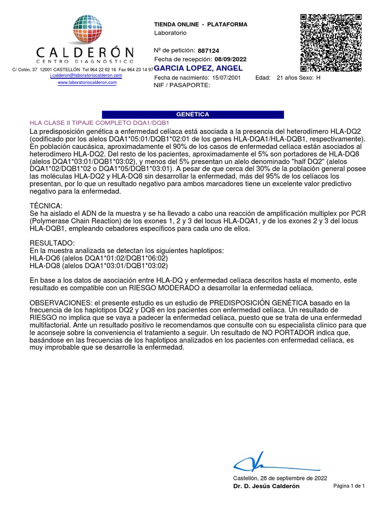 Garcia Lopez, Angel: Hla Clase Ii Tipaje Completo Dqa1/Dqb1 | PDF ...