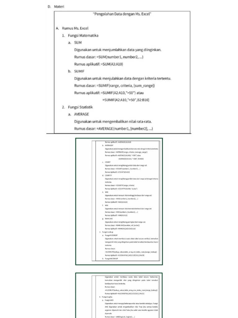 Materi Analisis Data Kls X | PDF