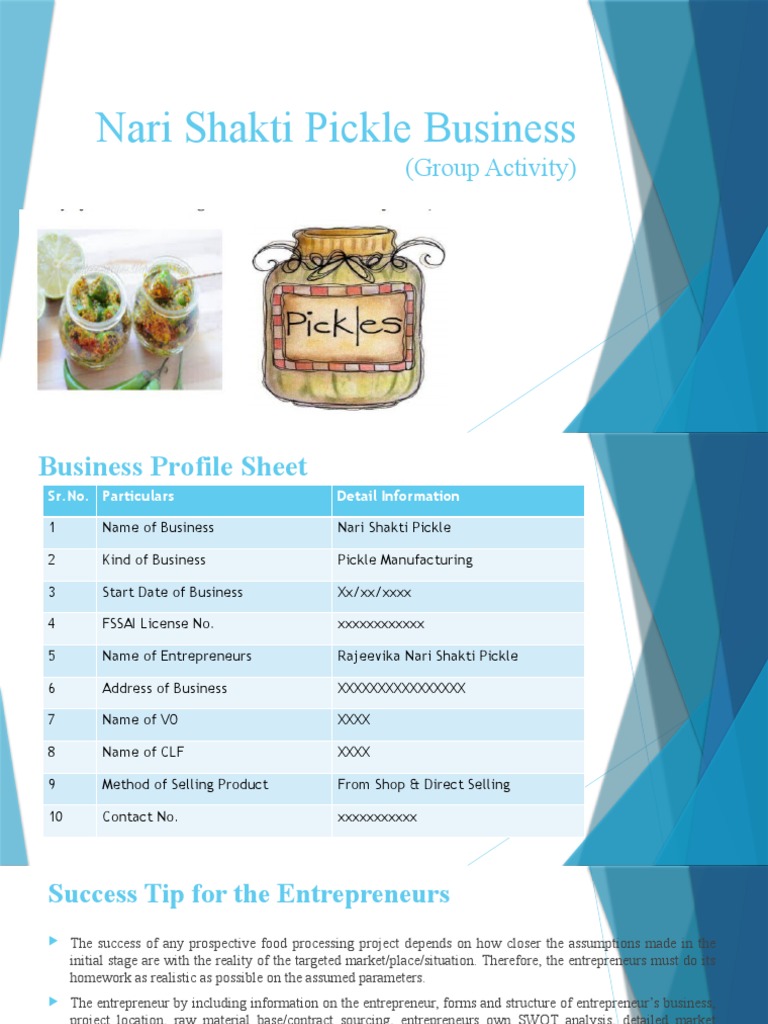 Pickle Business | PDF | Retail | Pickling