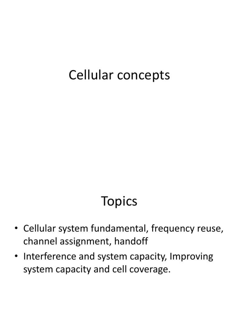 Cellular Concepts In Wireless Systems Pdf Cellular Network Radio