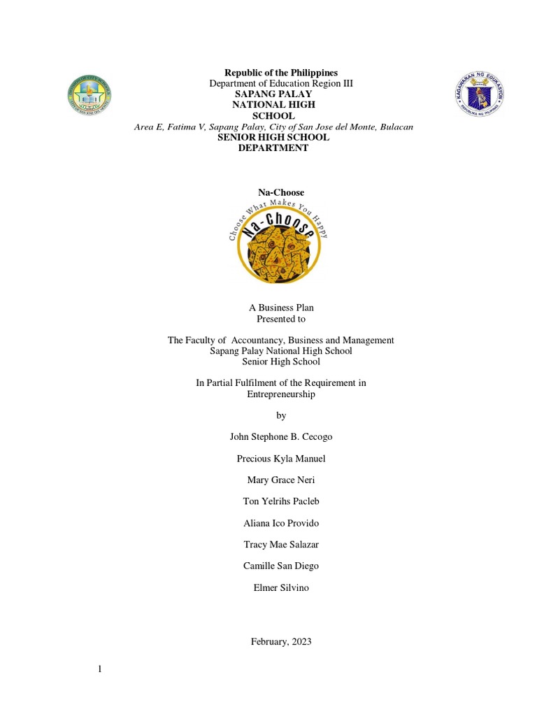 "Na-Choose Nachos Business Plan" | PDF | Equity (Finance) | Business