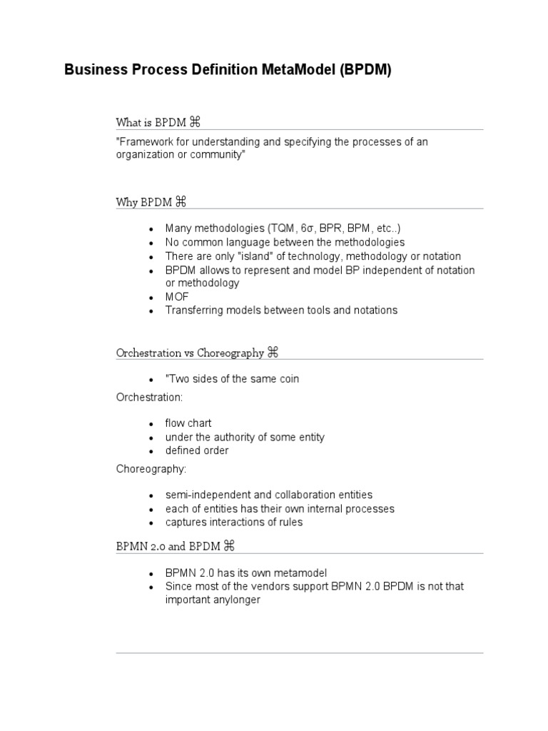 1.business Process Definition MetaModel | PDF | Business Process | Unified Modeling Language