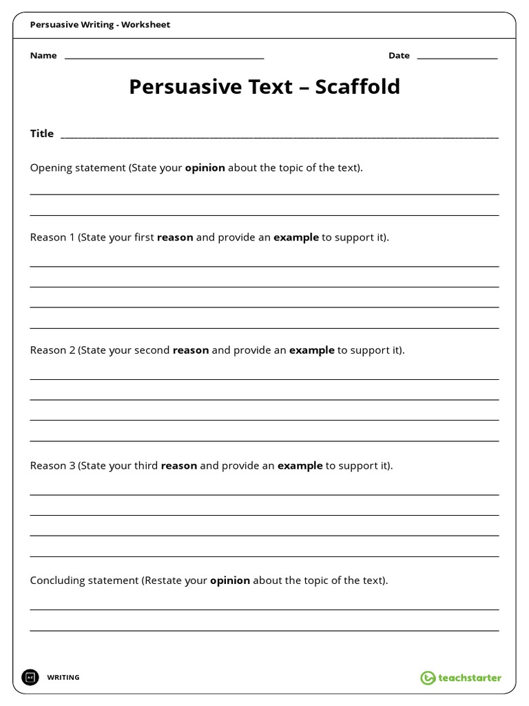 KS2 Persuasive Writing Scaffold | PDF | Foreign Language Studies