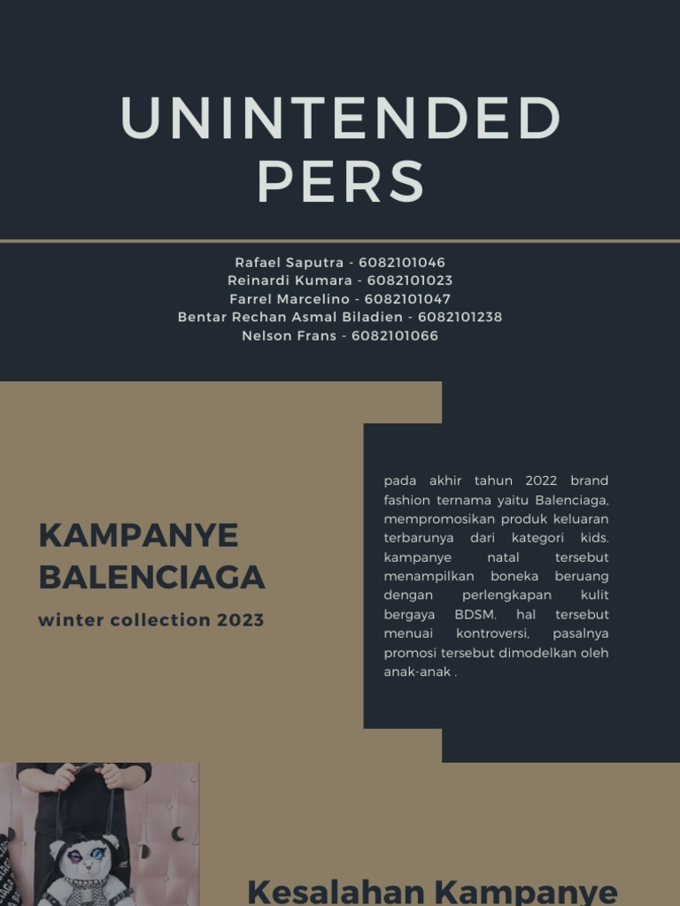 Balenciaga Unintended Pers PDF | PDF